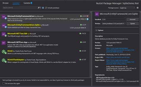 Sqlite Database And Net Core Application A Unit Test Usecase