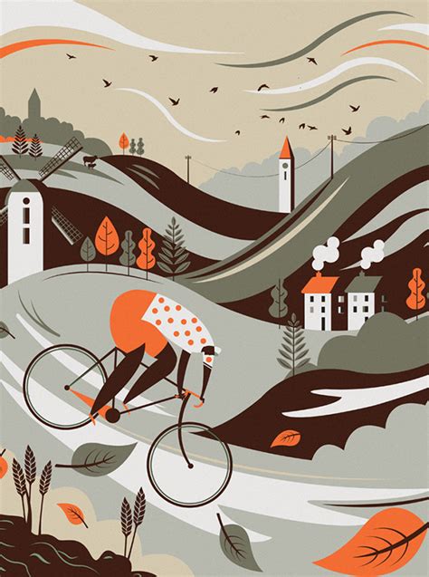Countryside Cycling Prints On Behance