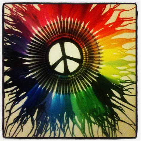 Pin By Hillary Smith On Art Peace Sign Art Peace Art Crayon Art