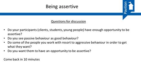 Questions And Discussion Pavilion Learn