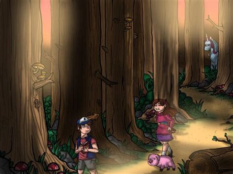 Gravity Falls Forest By Binibean On Deviantart