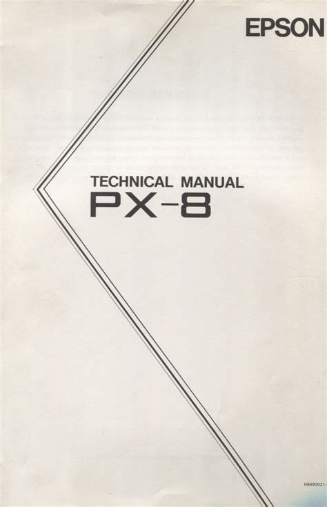 Epson Px 8 Technical Manual Manual Computing History