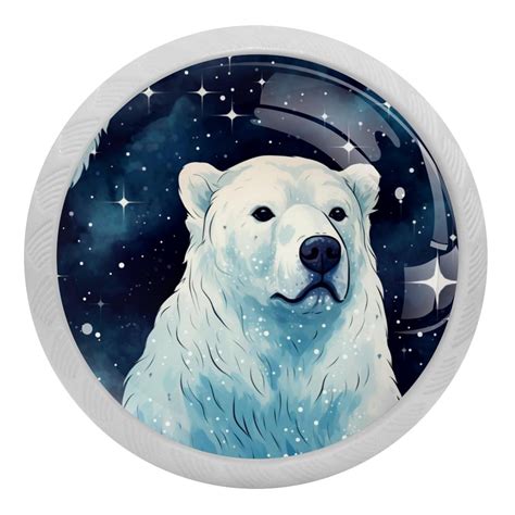 Polar Bear Glow In The Dark Fluorescent Drawer Pulls With Screws 4
