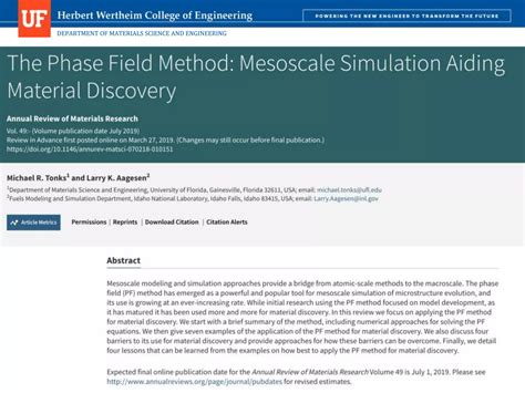 The Phase Field Method Mesoscale Simulation Aiding Materials Discovery