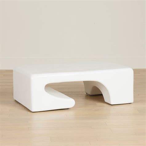 Layla White Rectangular Coffee Table