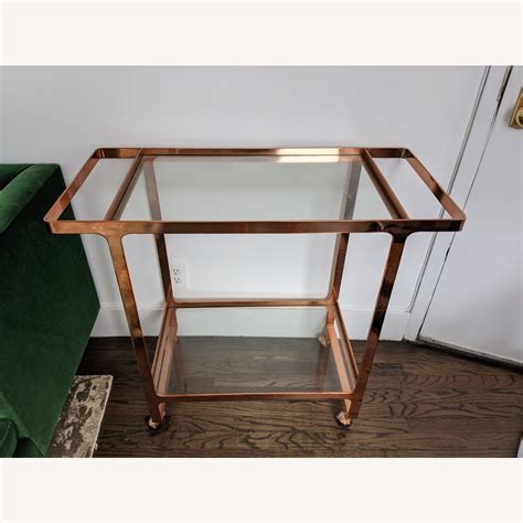 Cb2 Dolce Vita Copper Bar Cart Aptdeco