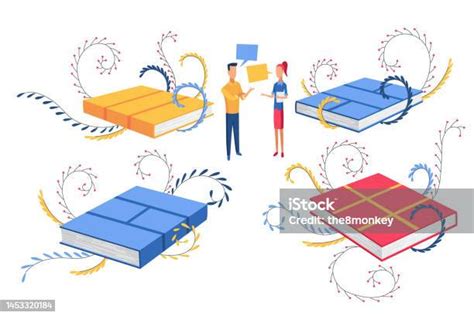 한국어 새로운 언어를 배우는 사람들 원격 교육 온라인 학습 과정 개념 책 만화 캐릭터를 읽는 학생들 외국어 교육 벡터 일러스트레이션 가공의 인물에 대한 스톡 벡터 아트 및