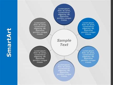 Smartart Cycle Overlapping 8 Steps
