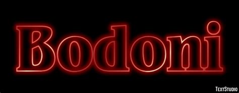 Bodoni Text Effect And Logo Design Font