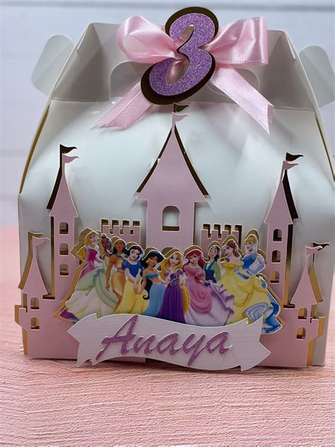 Princess Gable Box Princess Favor Box Disney Princess Favor Etsy