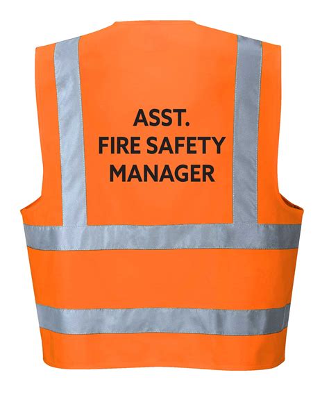 Northrock Safety Assistant Fire Safety Manager Vest Safety Vest Custom Logo Printing