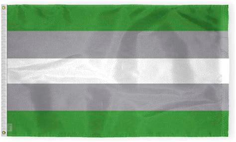 Agas Greyromantic Pride Flag 3x5 Ft Printed 200d Nylon