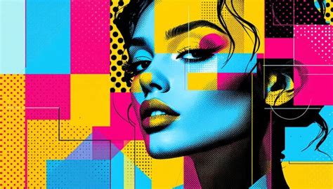 Free Electric Pattern Portrait Photo Popart Neon Geometric