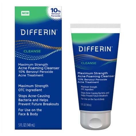 Differin Acne Face Wash With 10 Benzoyl Peroxide Pack Of 18 18