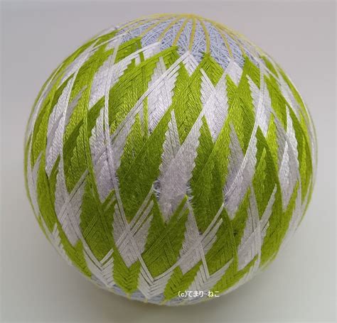 194 手まり「帯模様縦矢絣」の作り方｜てまり ねこ