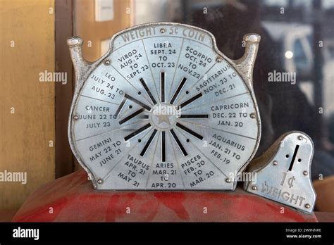 Vintage Penny Scale Vending Machine That Gives Weight And Horoscope