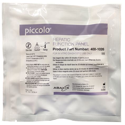 Piccolo® Hepatic Function Panel 400 0026