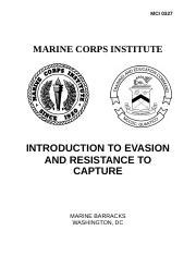 Introduction To Evasion And Resistance Marine Corps Guide Course Hero