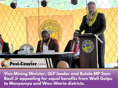 Benefits Sharing From Wafi Golpu Mining Must Include Bulolo Wau Waria