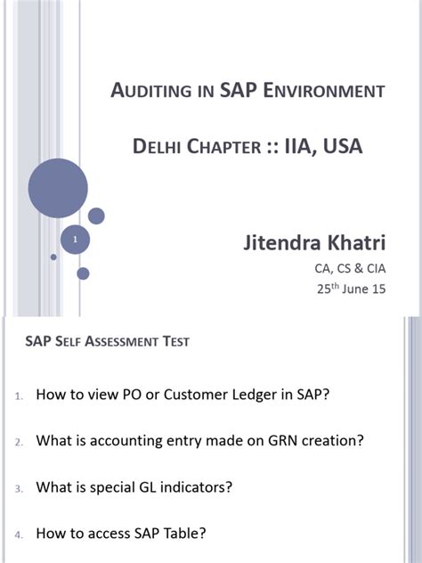 Auditing In Sap Environment Iia Pdf Menu Computing Payroll