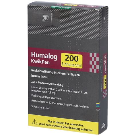 Humalog 200 Eml Kwikpen 5x3 Ml Mit Dem E Rezept Kaufen Shop Apotheke