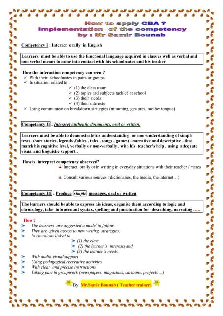 How Apply Cba In Class Pdf