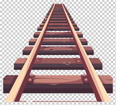 Railroad Track Railway Track Illustration On White Background Png