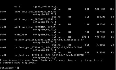 Solved Question About Simiulator Vol0 Usage Size Netapp Community