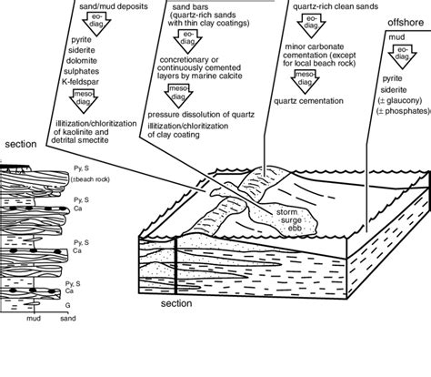 Block Diagram And Sedimentary Section Showing The Facies Related