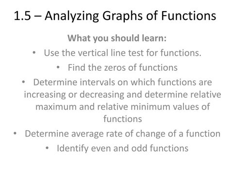 Ppt 15 Analyzing Graphs Of Functions Powerpoint Presentation Free