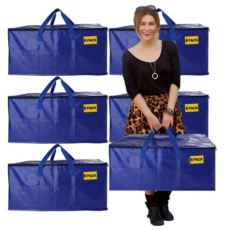 Demiwise 6 Pack Heavy Duty Moving Bags With Strong Zippers