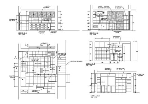 Kitchen Section And Furniture Layout Cad Drawing Details Dwg File Artofit