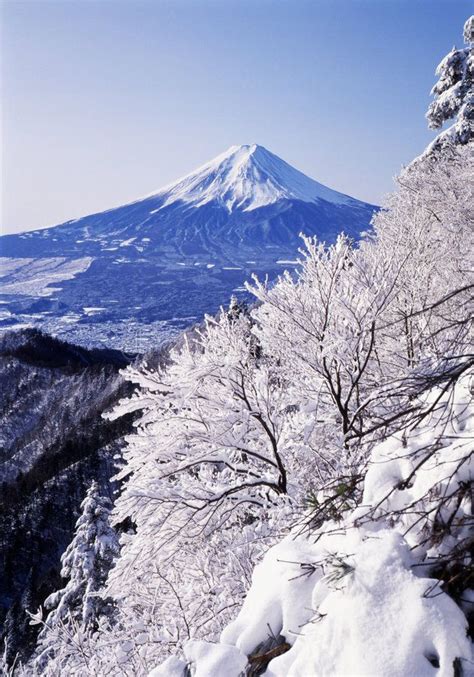 Mt Fuji Winter View From Mountain Peak