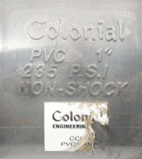 Colonial Full Block Iii Ball Valve 1″ Pvc 235psi Non Shock Plc