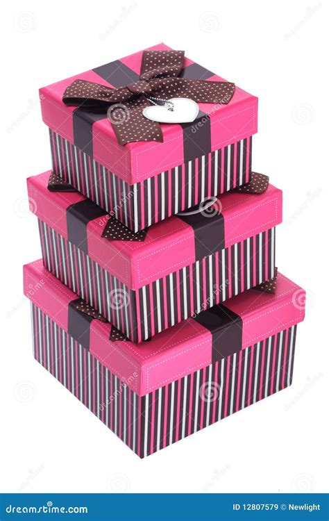 Stack Of T Boxes Stock Image Image Of Still Ribbons 12807579