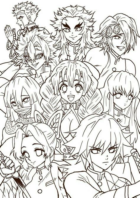 Wallpaper Kimetsu No Yaiba Los Pilares Kny Dibujo De Personajes