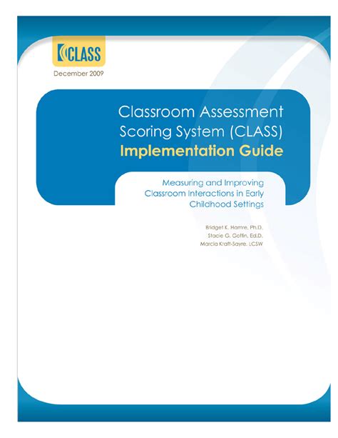 Class Classroom Assessment Scoring System Free Math Worksheet Printable