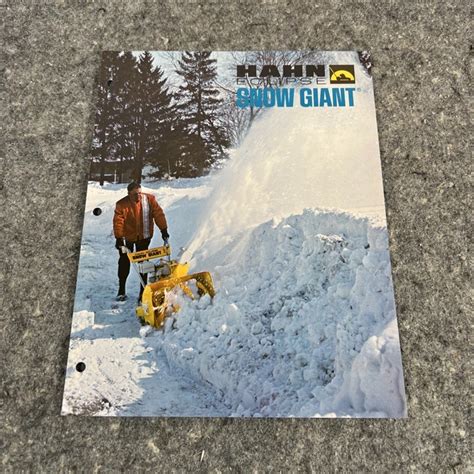 Vtg Original Hahn Eclipse Snow Giant Walk Behind Snow Thrower Brochure