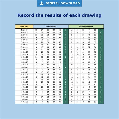 Lottery Number Generator Excel Template Powerball Mega Millions