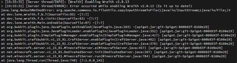 ERROR When I Tried To Start Plugin Issue PluginBugs Issues Wraith GitHub