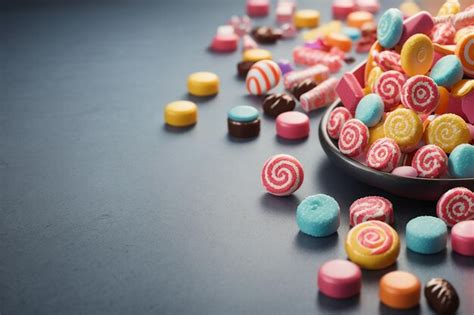 Premium Ai Image Delicious Candy Concept With Copy Space