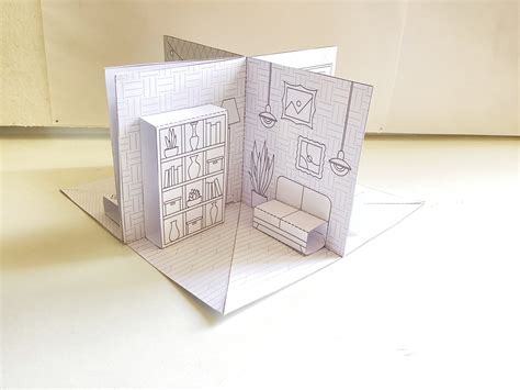 Pop Up Paper House Template Printable Craft Sheets Activity Sheets