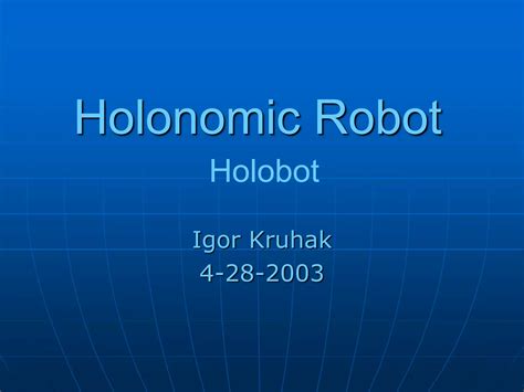 Holonomic Robotppt