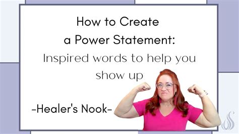 How To Create A Power Statement Inspired Words To Help You Show Up