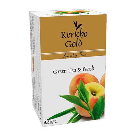 Kericho Gold Speciality Jeas Green Tea And Peach Tea Bags 20pcs