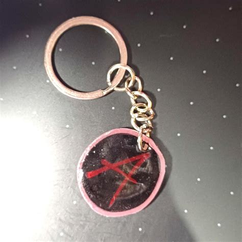Anarchy Glossy Keychain Punk Rock Handmade Keychain Rebel Aesthetic