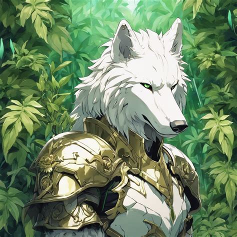 Nature Knight White Fur Wolf In Furryai