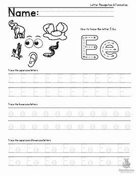Letter E Worksheets Letter Recognition And Formation Practice Tpt