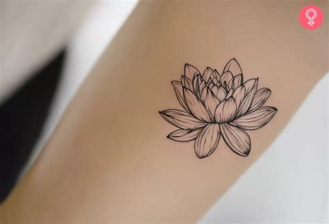 Minimalist Water Lily Tattoo