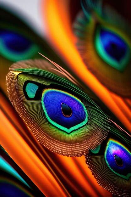 Premium Ai Image A Close Up Of A Bunch Of Peacock Feathers
